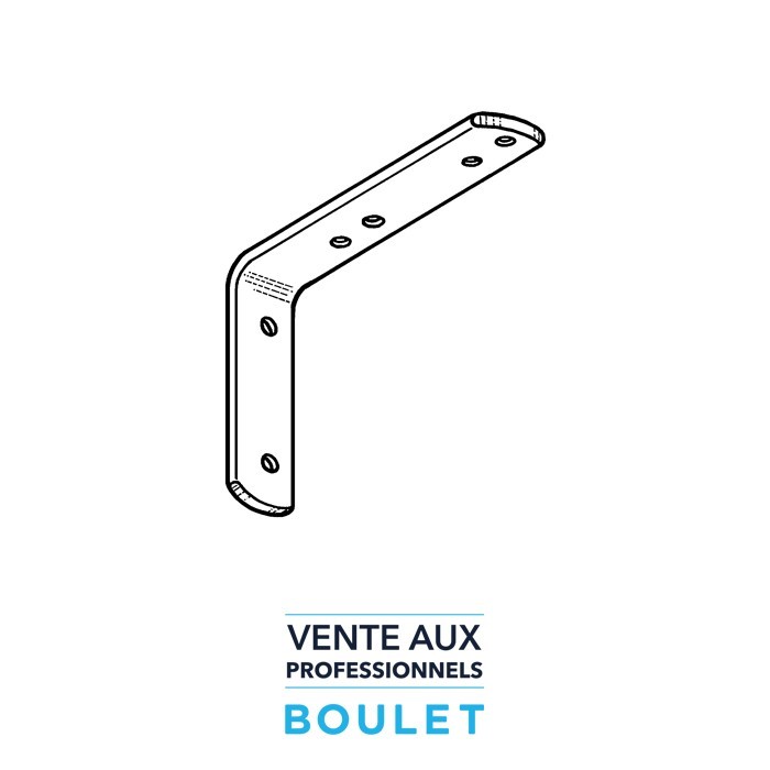 Ferrure méplat 25x5 mm pour tringles